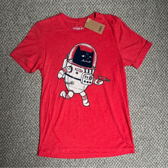Factory 43 | Shirts | Nwt Adult Unisex Astronaut Space Cat Graphic ...